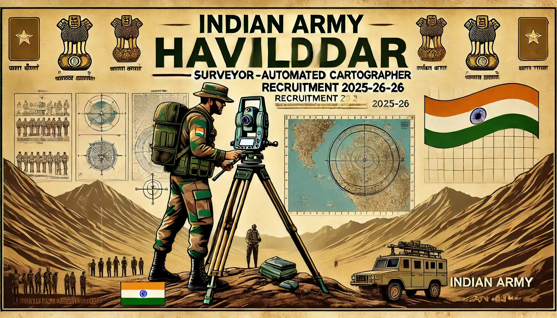 Indian Army Recruitment 2025-26: Havildar (Surveyor Automated Cartographer)