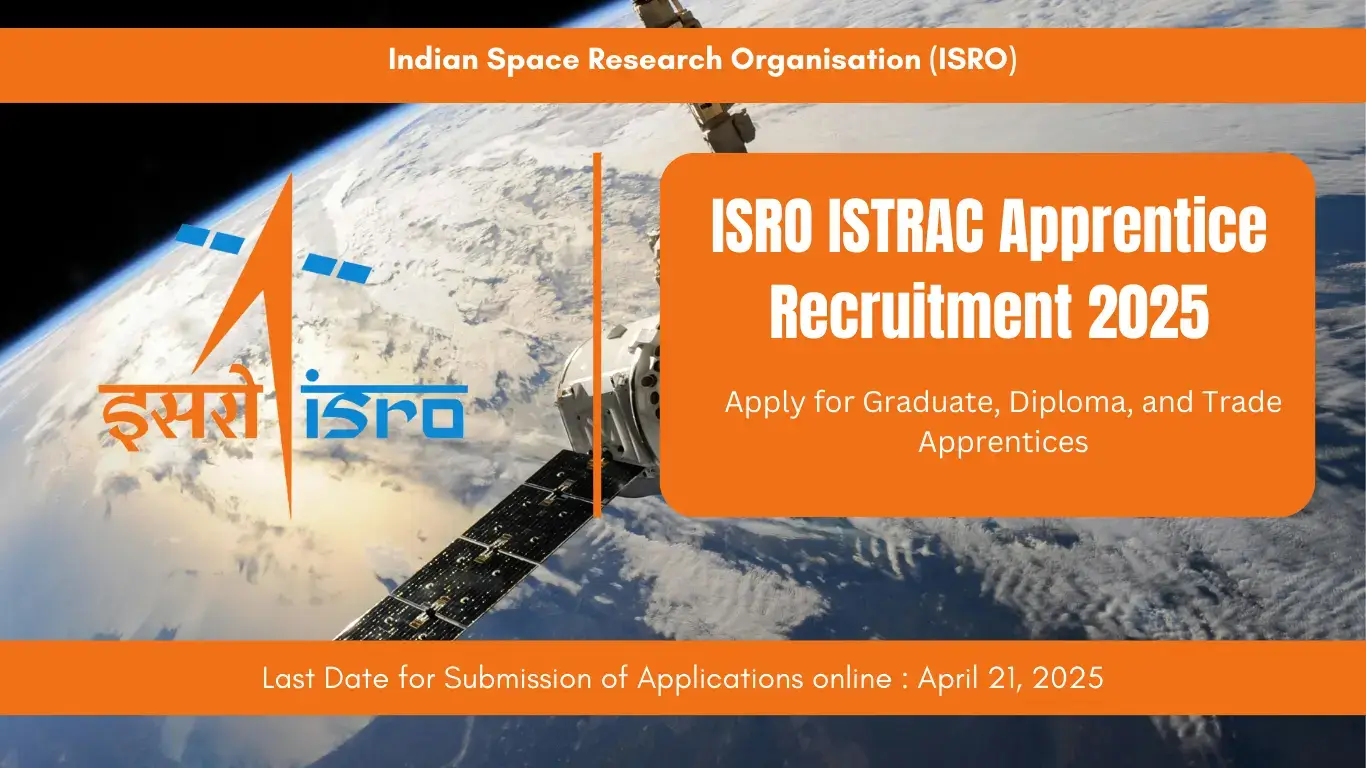 ISRO ISTRAC Apprentice Recruitment 2025: Apply For Graduate, Diploma ...