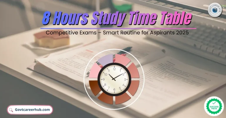 Ultimate Daily Time Table SSC CGL Preparation Beginners 2025